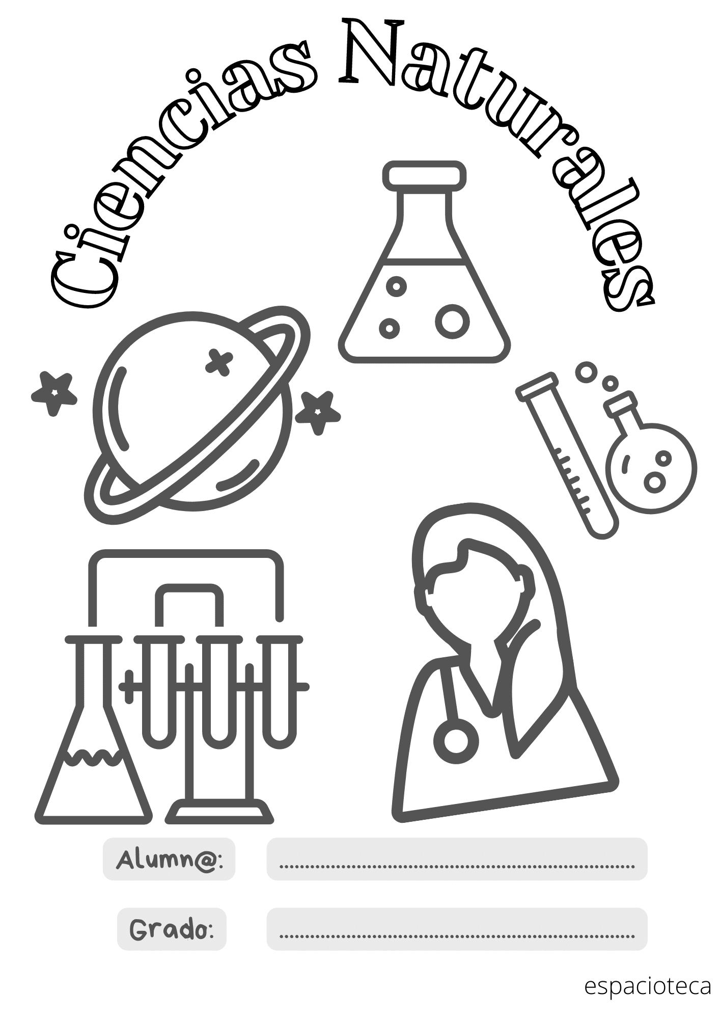 Caratulas De Ciencias Naturales Para Imprimir Y Colorear Portadas A4